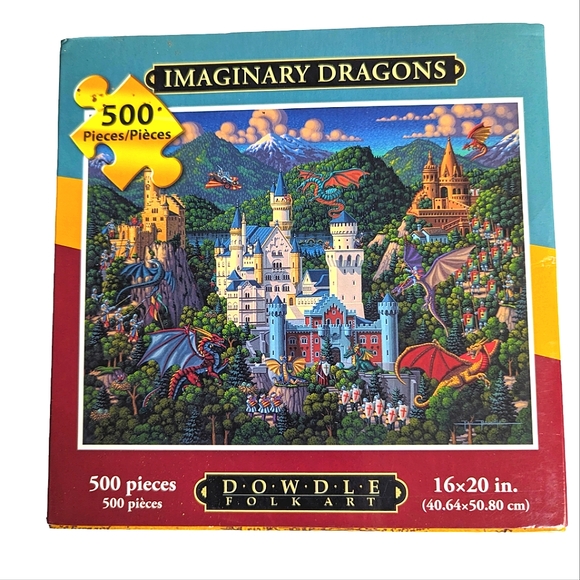 dowdle | Games | Imaginary Dragons Folk Art Puzzle | Poshmark